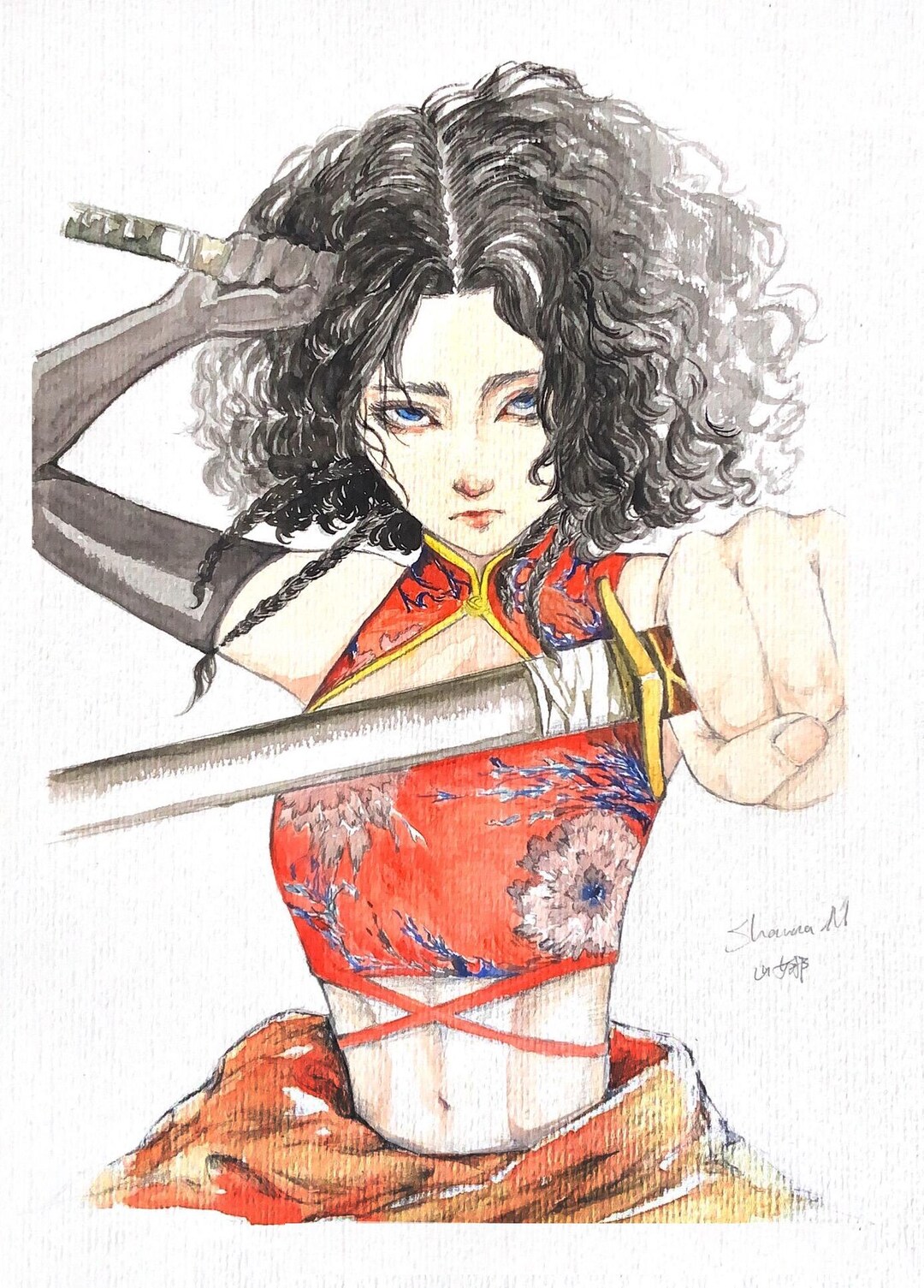 Fighter Koki - Watercolor Art Print - Etsy