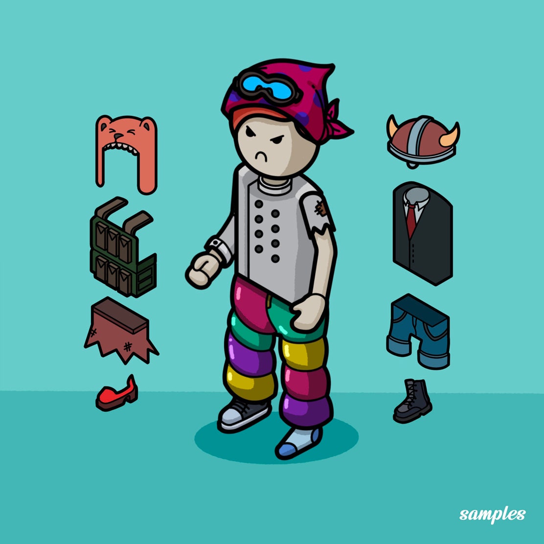 160+ Isometric Character Creator Brush Stamp Kit - DIY Avatar Designer ...