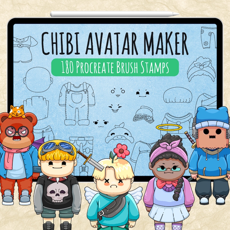 Procreate Chibi Stamps - Etsy