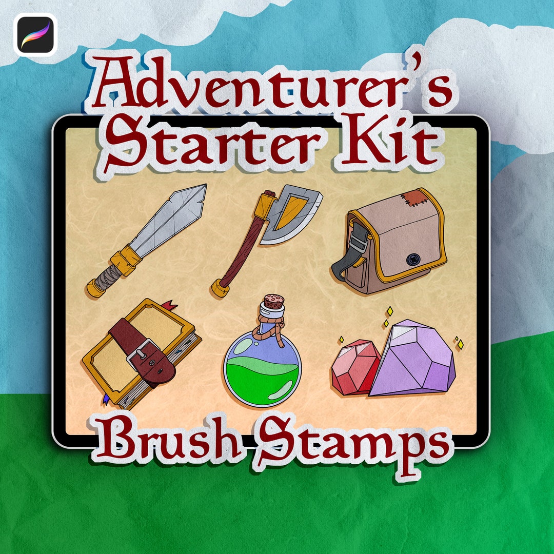 Adventurer's Starter Kit: 30+ Procreate Fantasy Brush Stamps | INSTANT ...