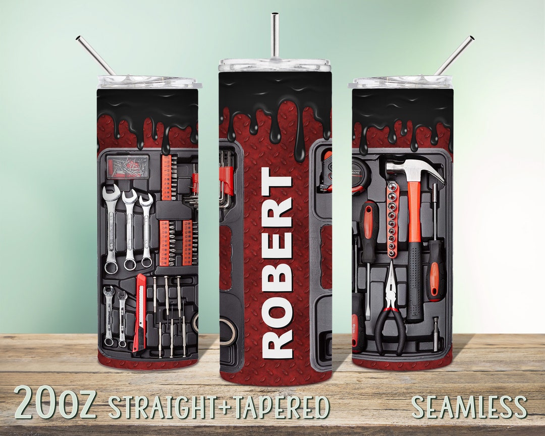 Mechanic Toolbox Tumbler Sublimation Design, 20oz Skinny Custom Tumbler ...