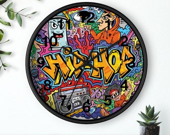 Graffiti Wall Clock - Etsy UK