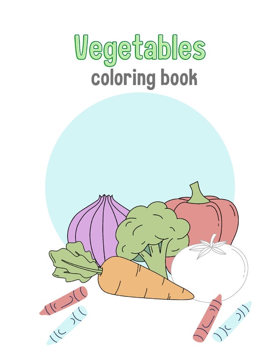 Vegetables Coloring Pages/book Printable Digital PDF | Etsy