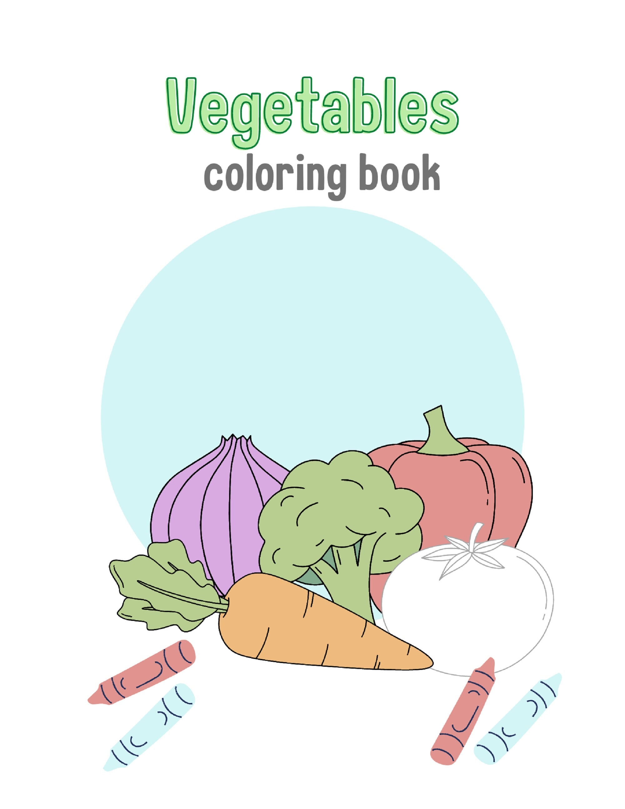 Vegetables Coloring Pages/book, Printable, Digital, PDF - Etsy