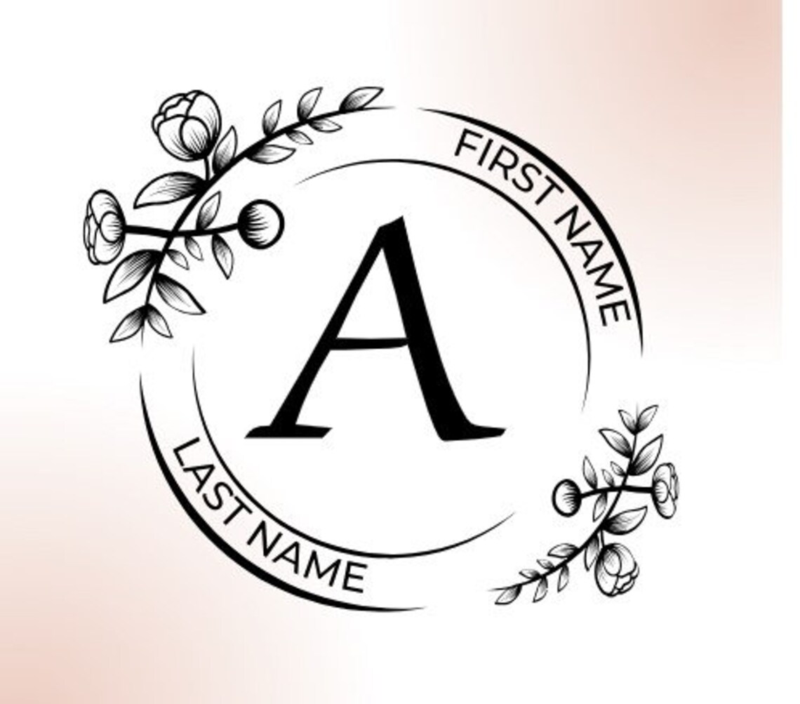 Last Name Monogram full Alphabet SVG File - Etsy