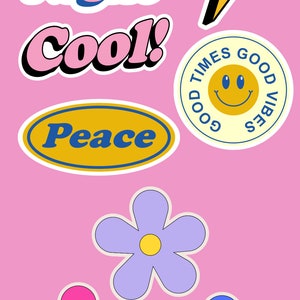 Aesthetic Sticker Set - Etsy