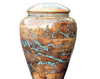 Personalized Urn for Human Ashes, Cremation Urn, Lichtenberg Figure Urn ...