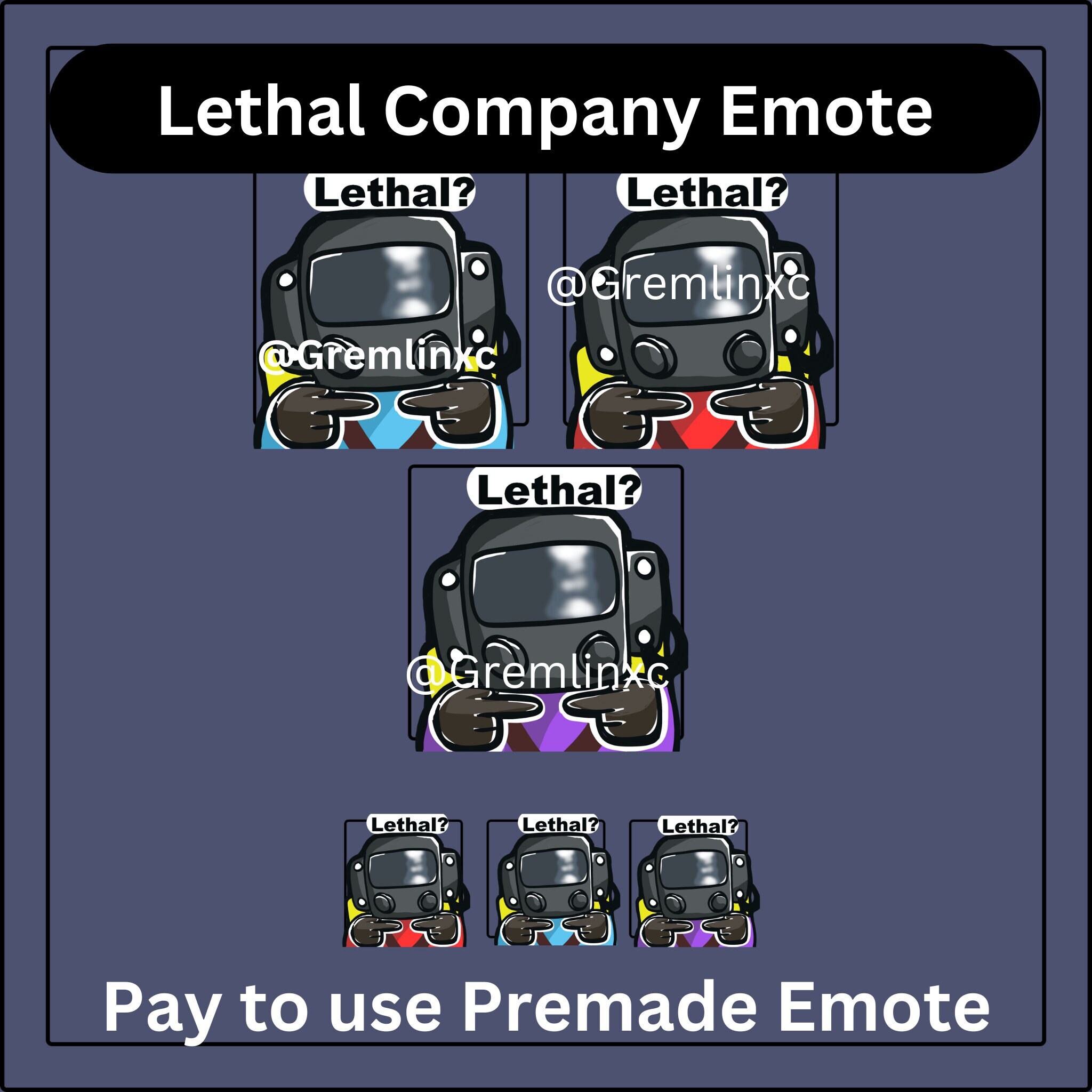 Lethal Company Emote For Twitch Discord Gaming Streaming Stream Emotes
