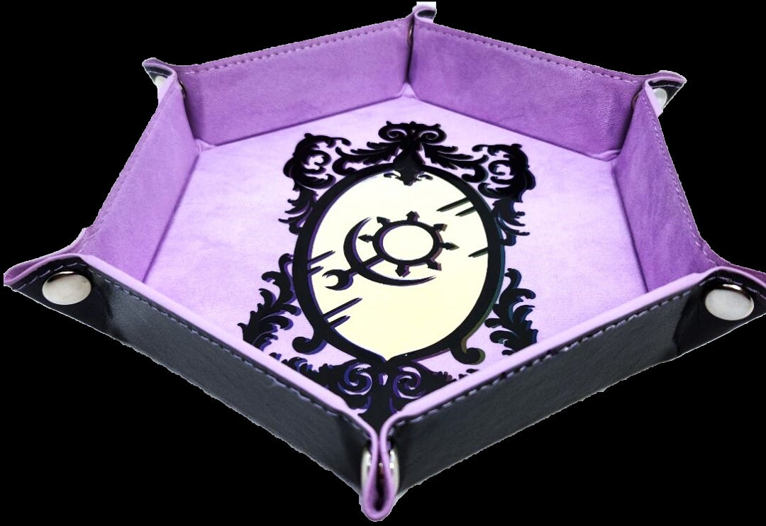 Slaanesh Inspired Mesmerising Mirror Light Purple Lavender Dice Tray ...