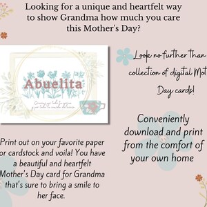 Printable Dia De Las Madres Card, Instant Download, 7x5 Inch Cards for ...