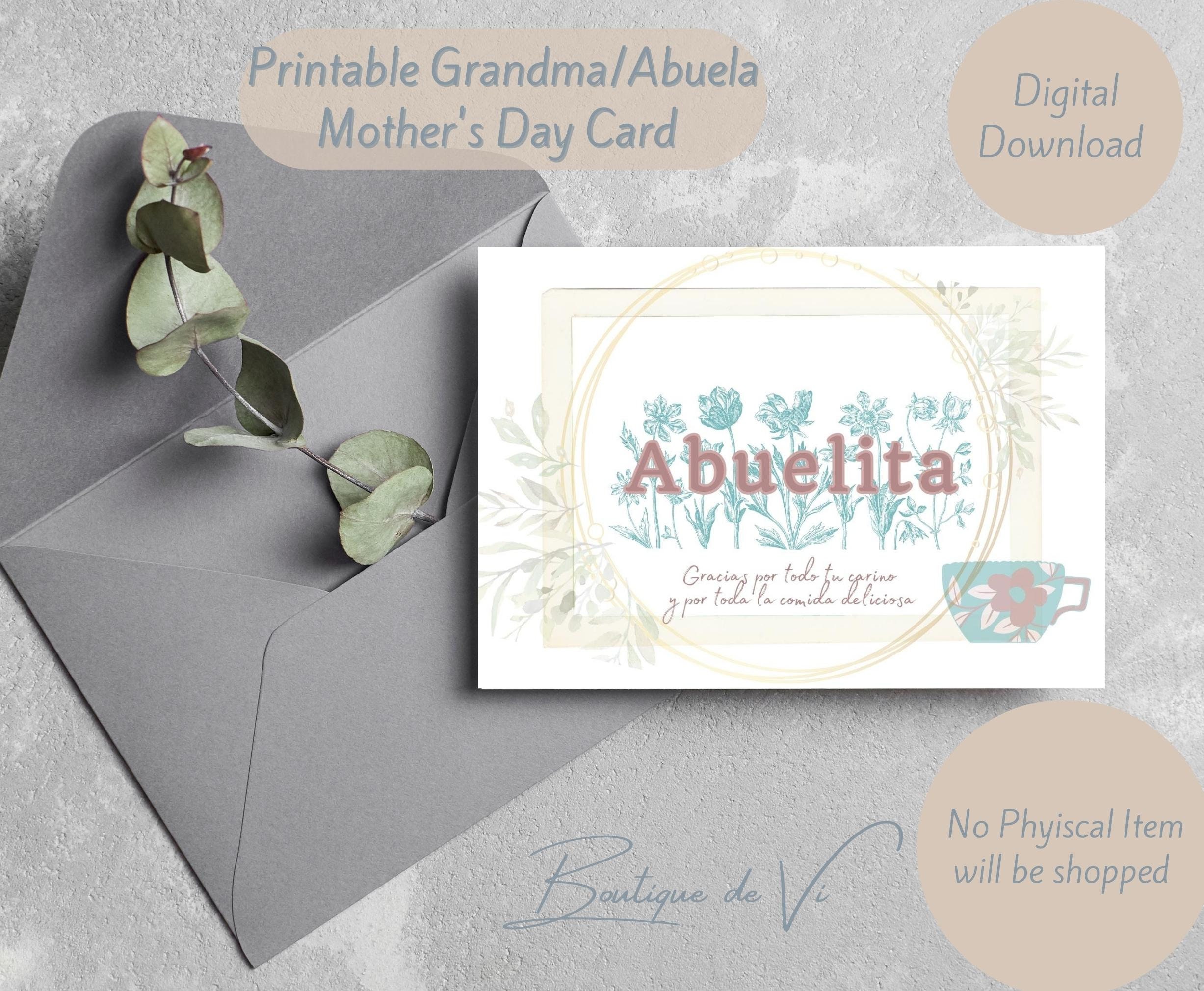 Printable Dia De Las Madres Card, Instant Download, 7x5 Inch Cards for ...