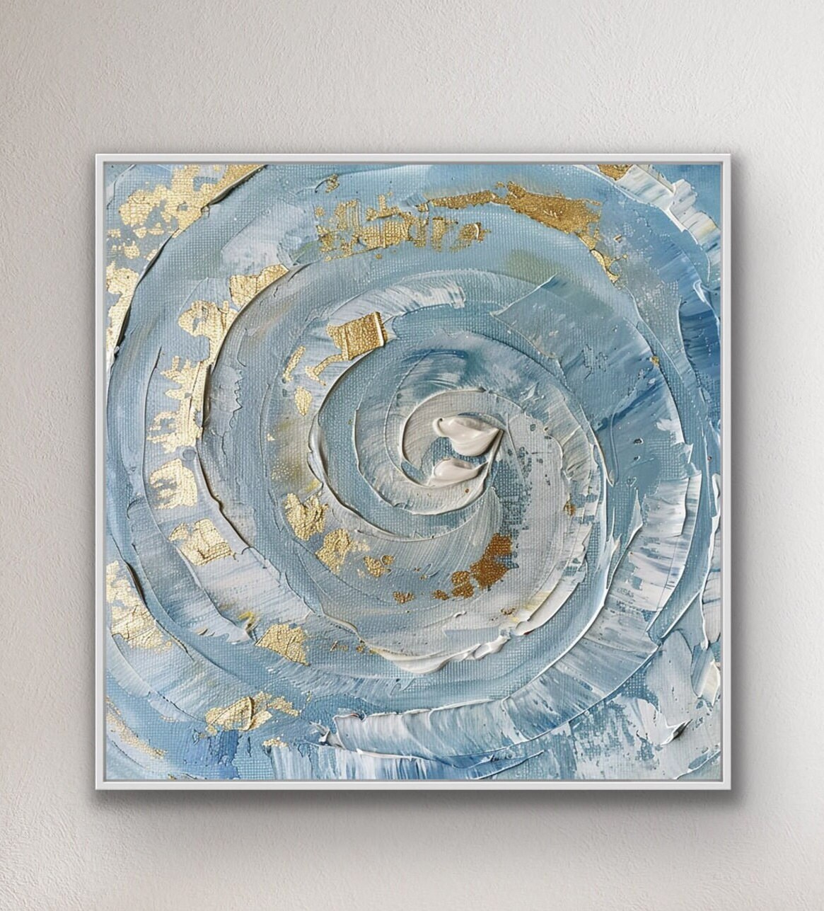 Serenity - Abstract Artwork, Unframed, Large Wall Art, Spiral, Light ...