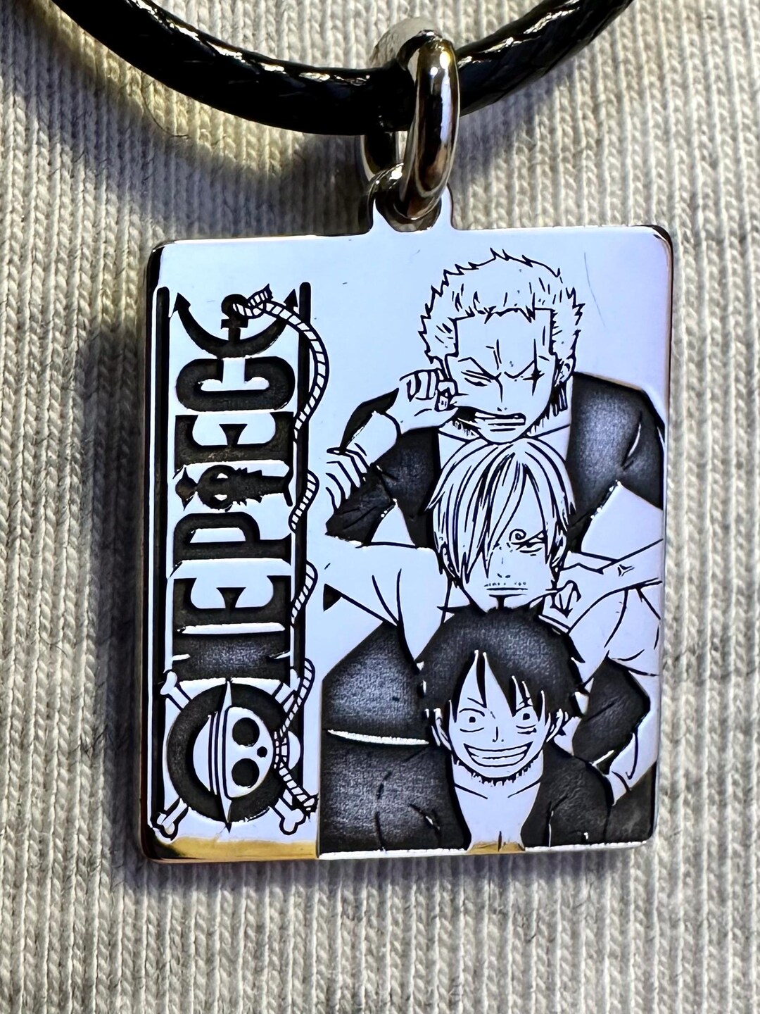 One Piece Monkey D. Luffy Medal With Sanji and Zoro in 925 Silver - Etsy