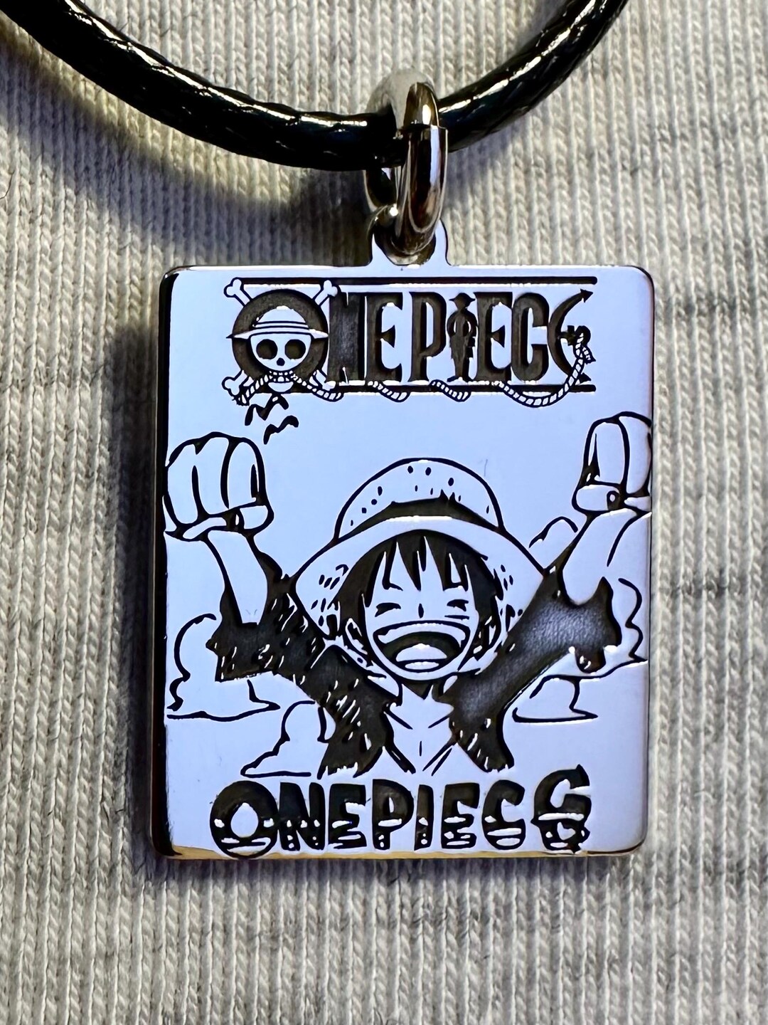 One Piece Monkey D. Luffy Medal in 925 Silver - Etsy