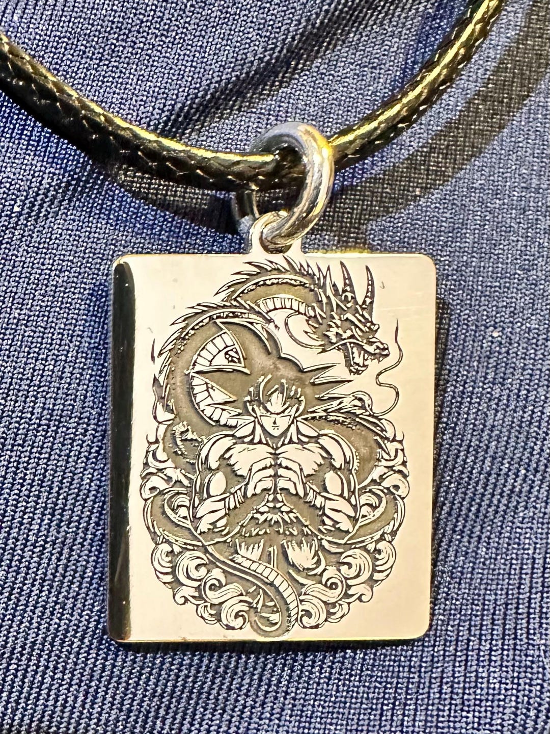 Dragon Ball Goku Medal With Shenron Dragon in Silver - Etsy