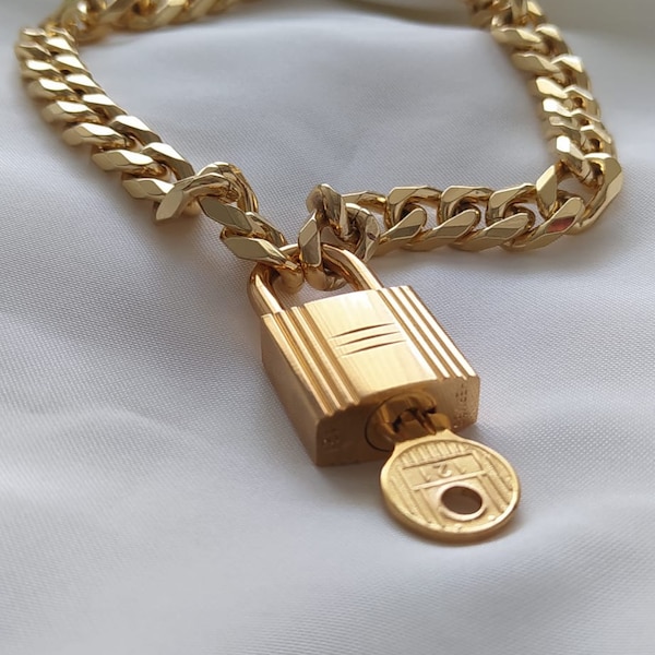 Hermes Padlock Necklace - Etsy