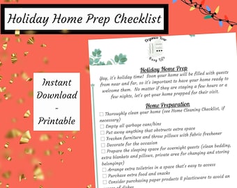 Home Prep Checklist - Etsy