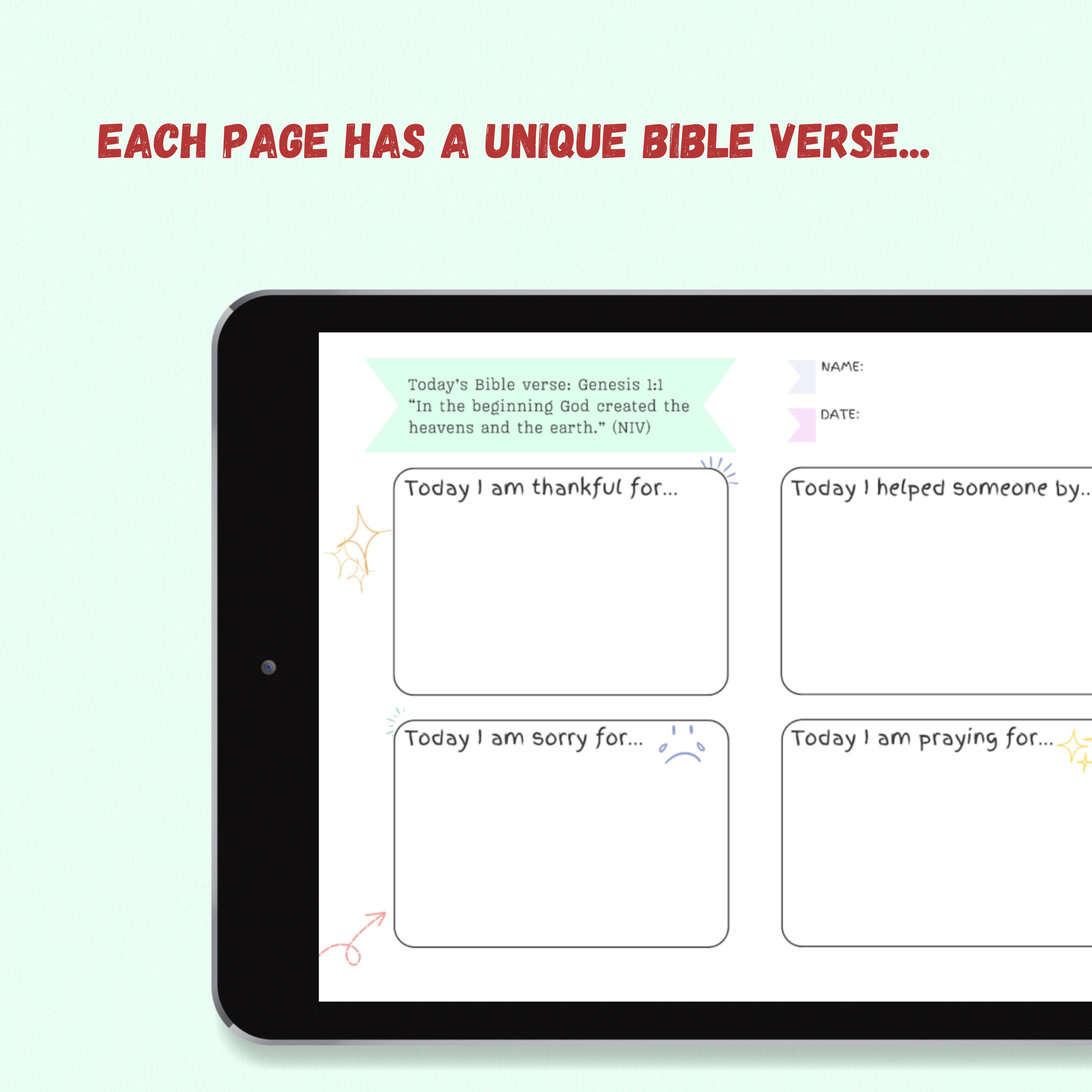 Kids' Christian Prayer and Reflection Journal Goodnotes Digital or ...
