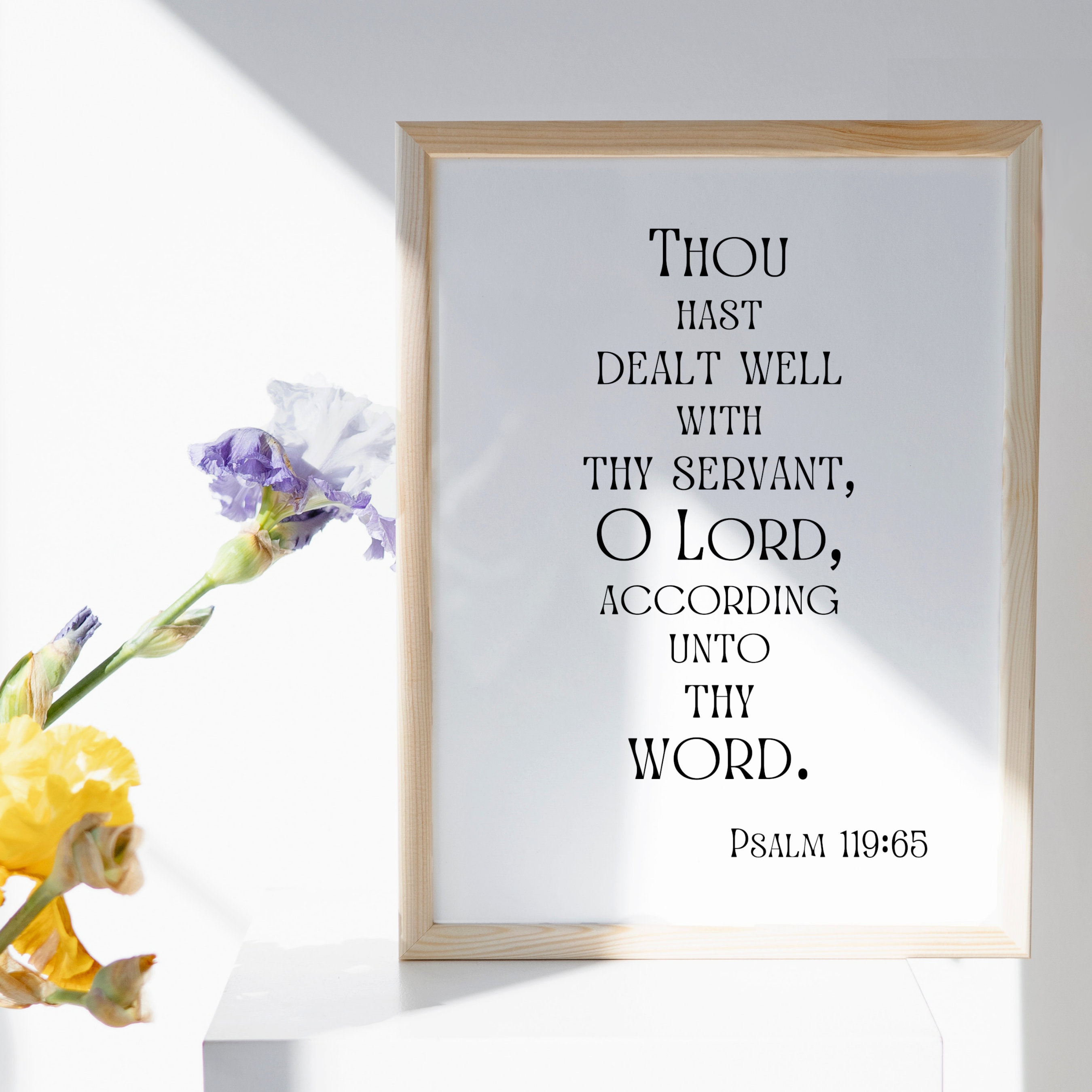 Psalm 119:5 KJV Printable Artwork | Thou Hast Dealt Well With Thy ...