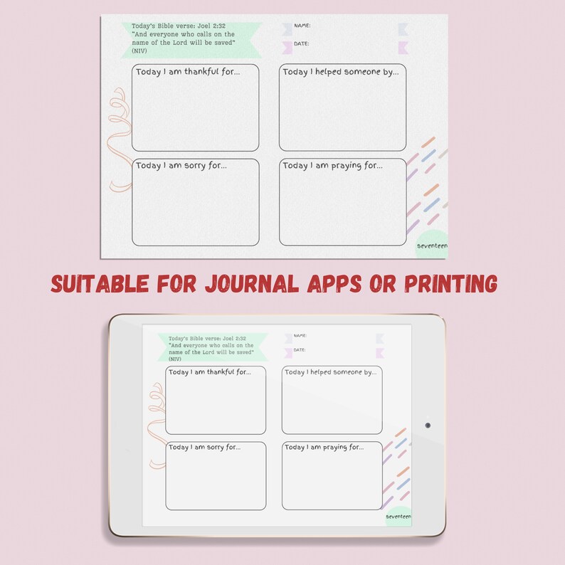 Kids' Christian Prayer and Reflection Journal Goodnotes Digital or ...