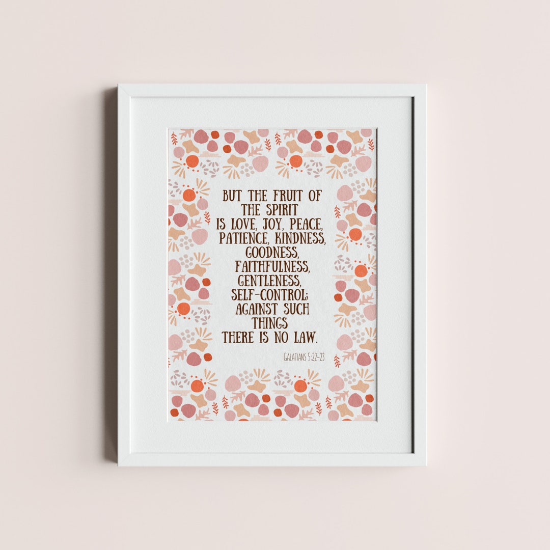 Fruit of the Spirit Galatians 5:22-23 ESV Printable Wall Art - Etsy