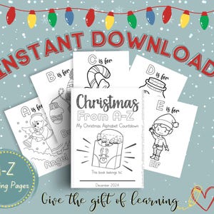 Christmas Alphabet, Christmas Coloring Pages, ABC Christmas, ABC ...