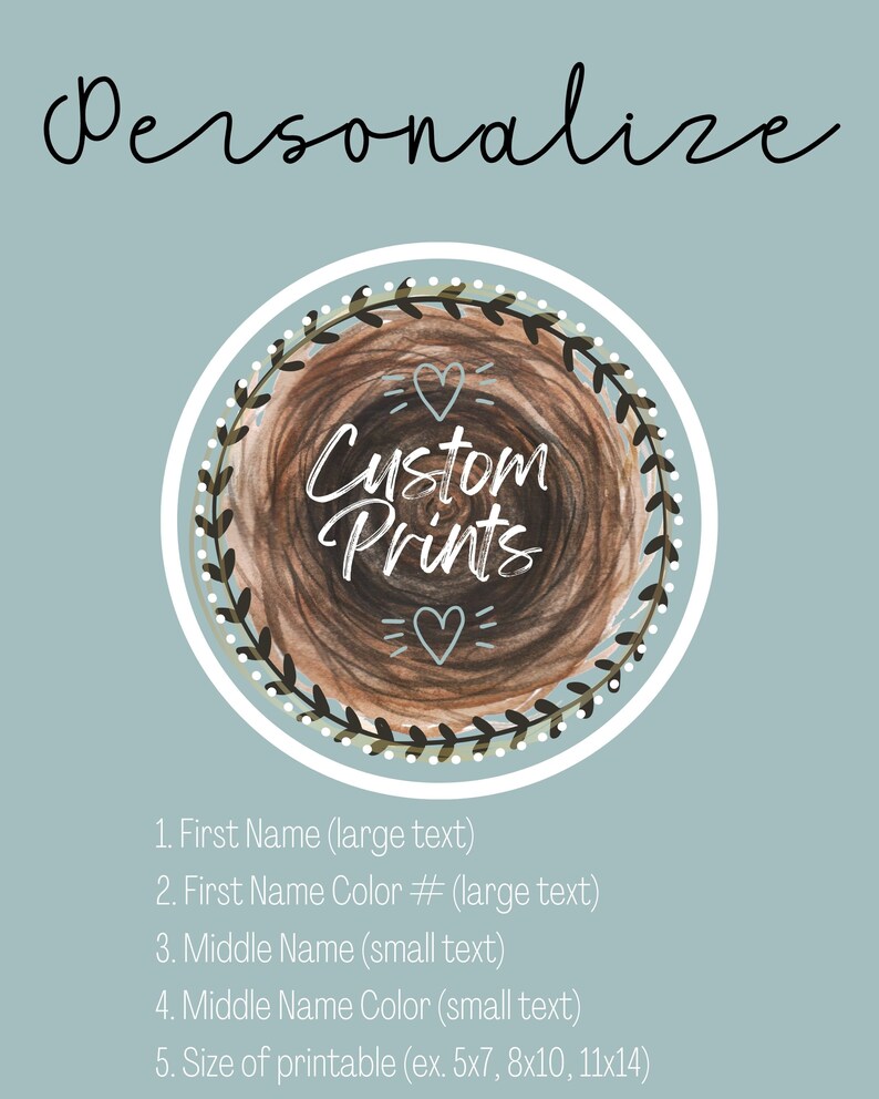 Name Printable, Custom Name, Personalize, Nursery Printable, Name Print ...