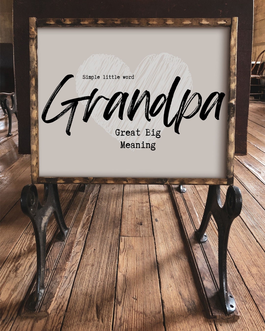 Printable| Grandpa- Simple Little Word, Great Big Meaning| 2 Different ...
