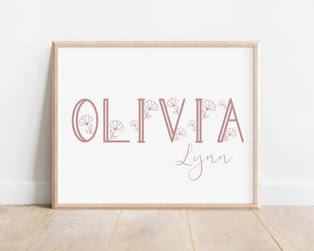 Name Printable, Custom Name, Personalize, Nursery Printable, Name Print ...