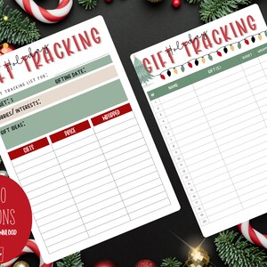 Gift Planner, Christmas Gift Planning, Holiday Gift Tracking, Christmas ...