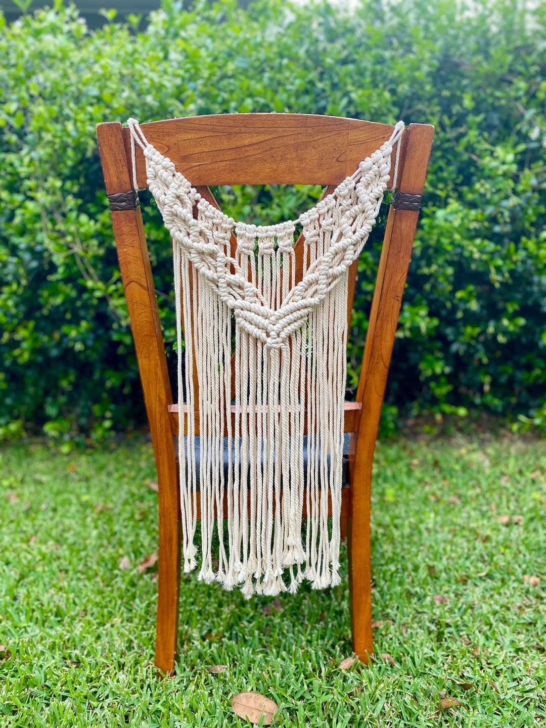 Macrame Chair Back Hangings, Wedding Decor - Etsy