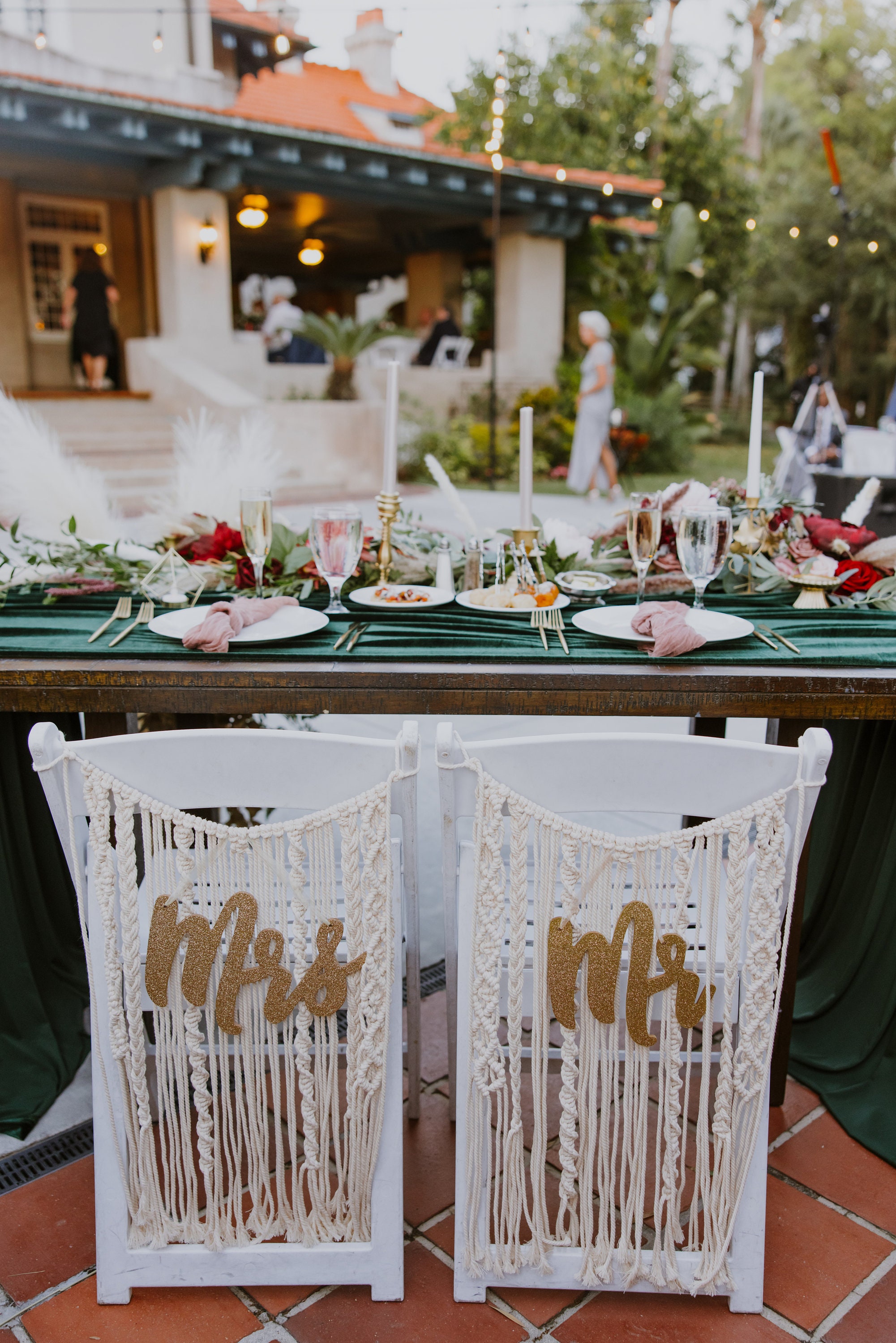 Set of 2, Mr & Mrs Macrame Hanging, Wedding, Boho Macrame, Bride and ...