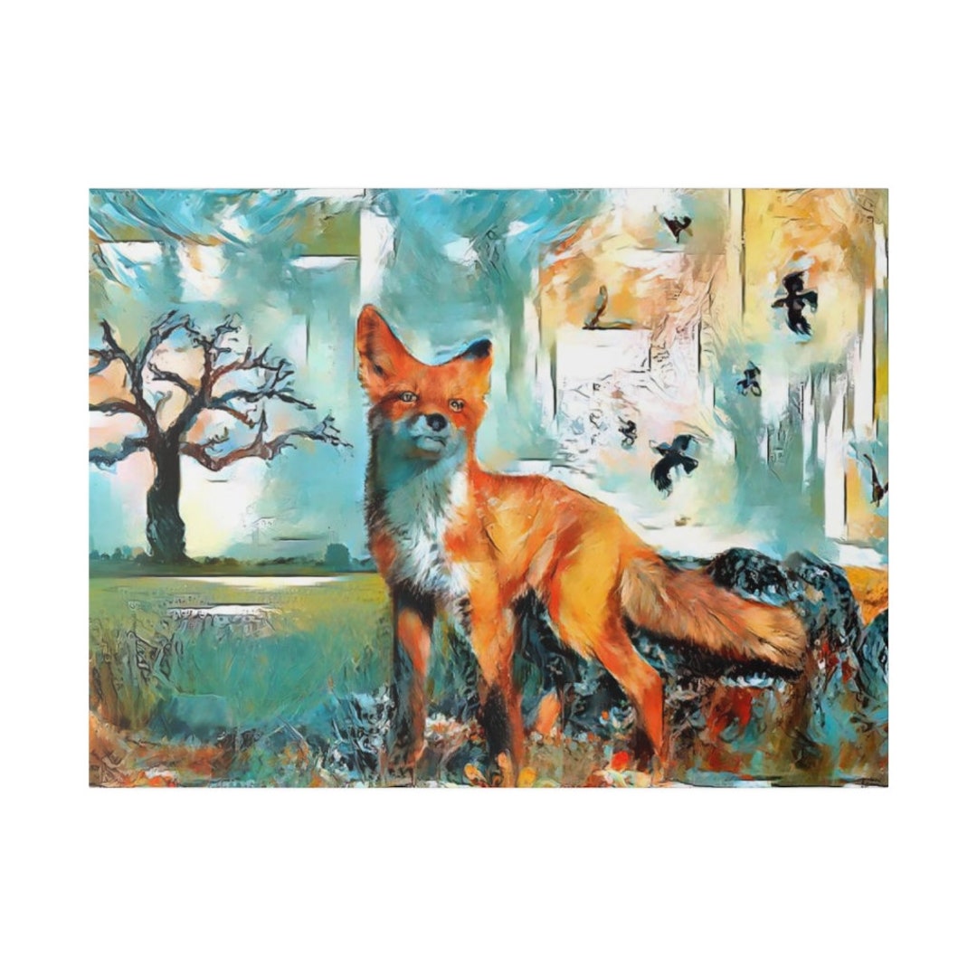 Foxy Lady Oil Painting Limited Edition Matte Canvas Print - Etsy