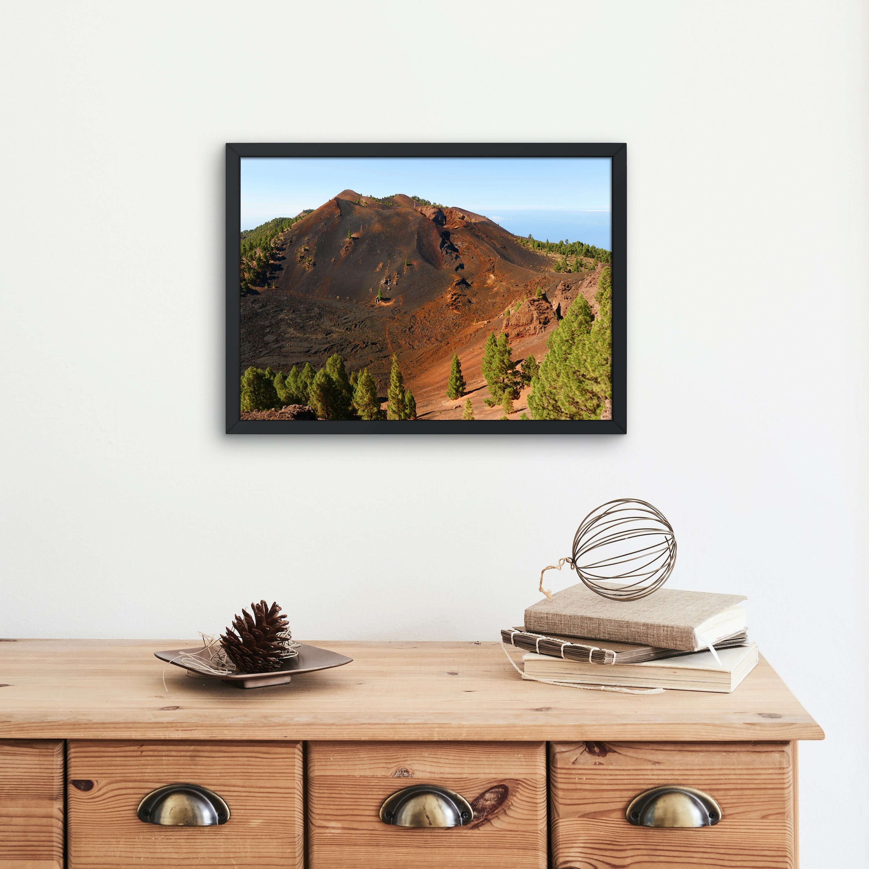 Volcanic Landscape, Volcano, Mural Art, Instant Download, Printable ...