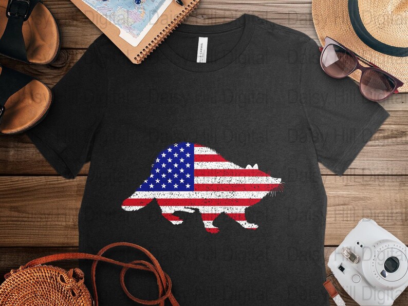 Raccoon USA Flag Digital Download, Independence Day PNG, 4th of July ...