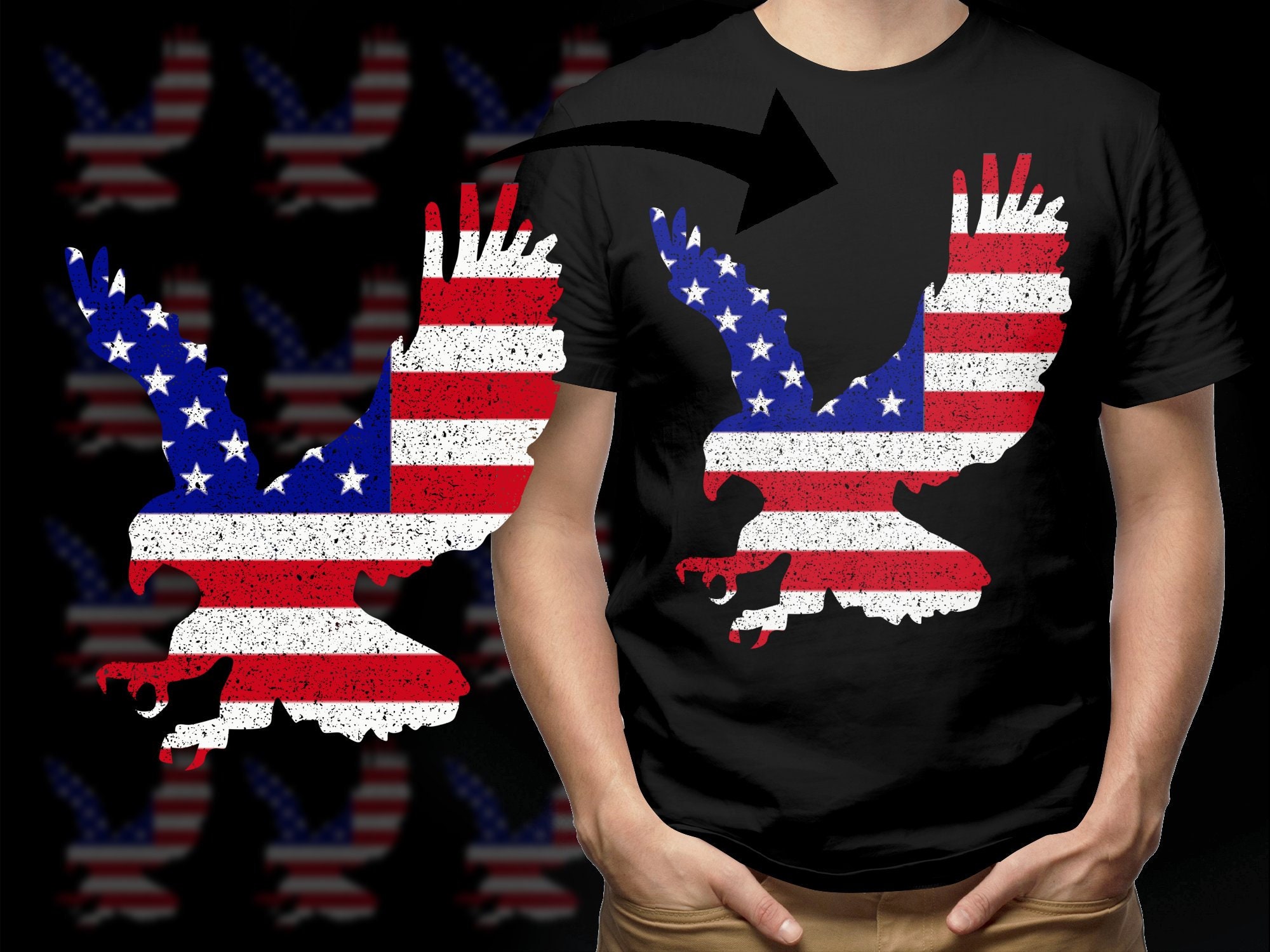 Patriotic USA Flag Animal Png Bundle Digital Download, Independence Day ...