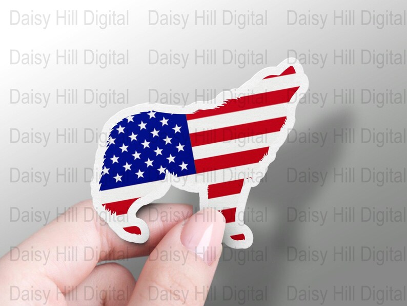 USA Flag Wolf Digital Download, Independence Day PNG, 4th of July ...
