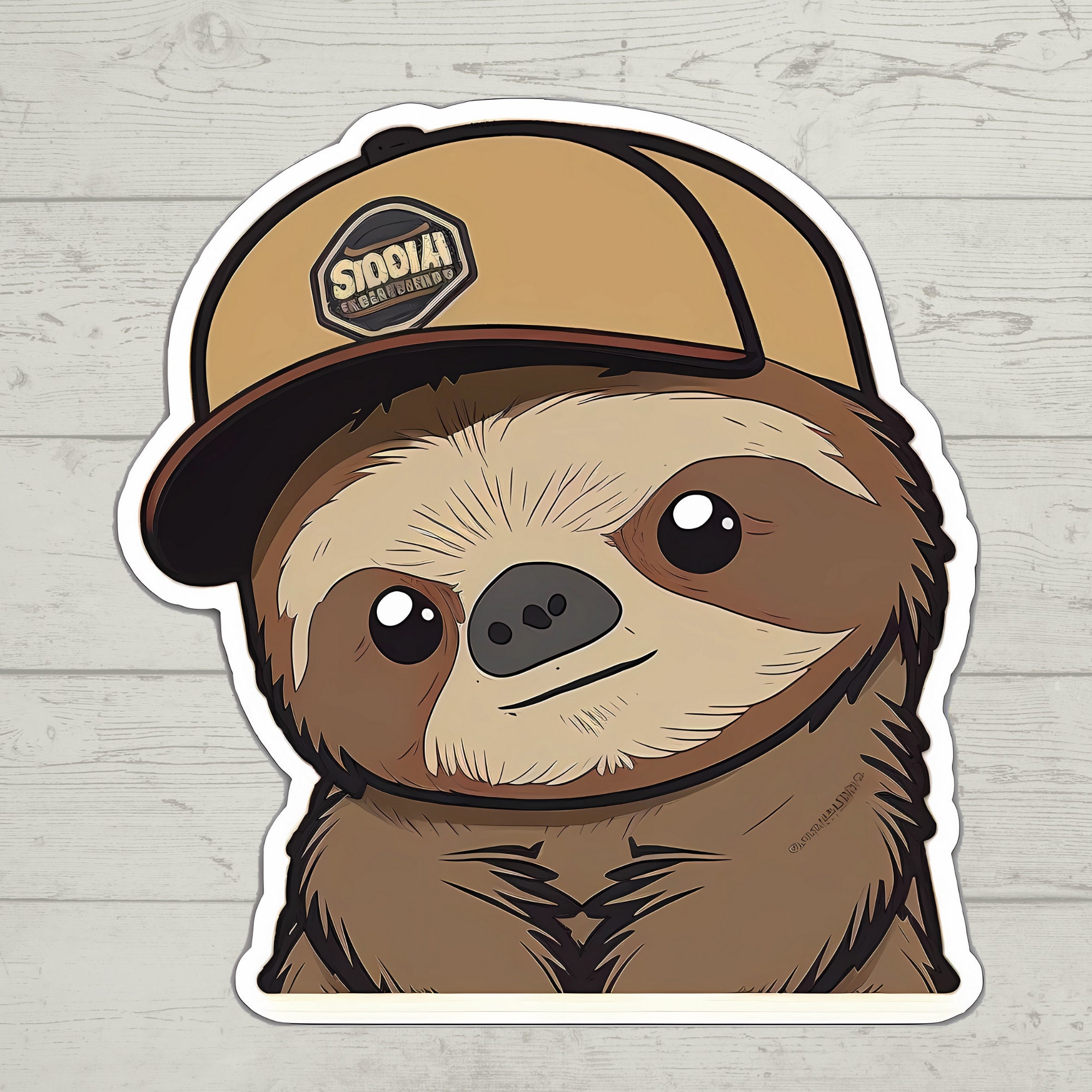 Cute Sloth Png, Sloth Wearing Baseball Cap Digital Download, Instant ...