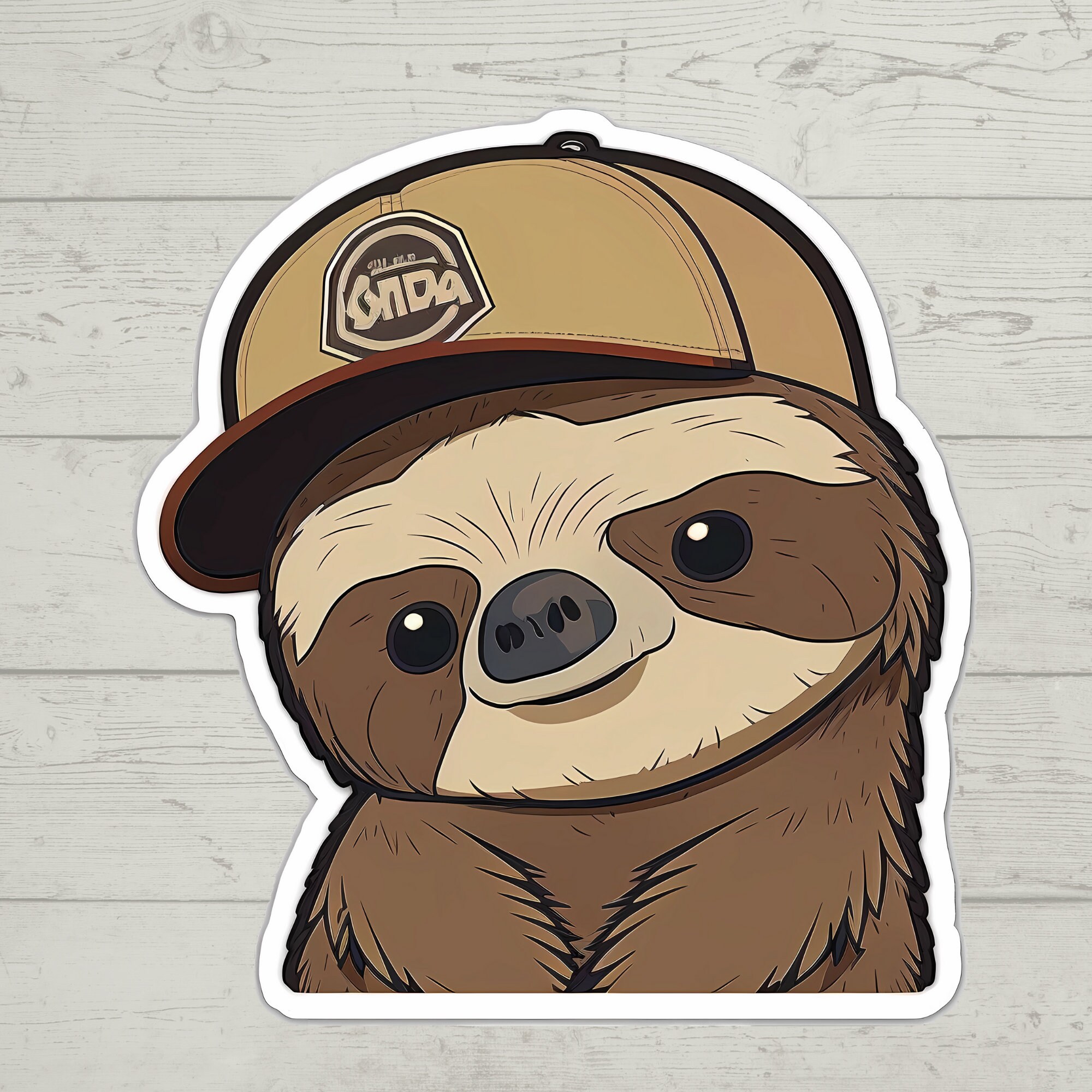Cute Sloth Png, Sloth Wearing Baseball Cap Digital Download, Instant ...
