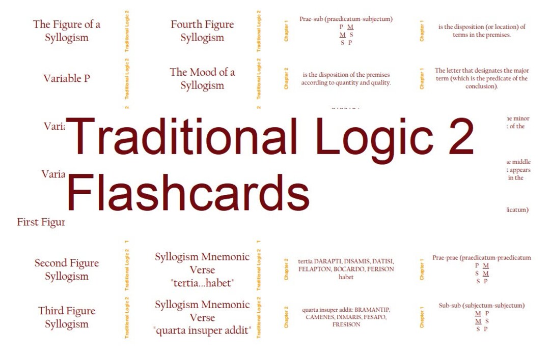 Traditional Logic 2 Flashcards Classical Conversations Challenge 2 - Etsy