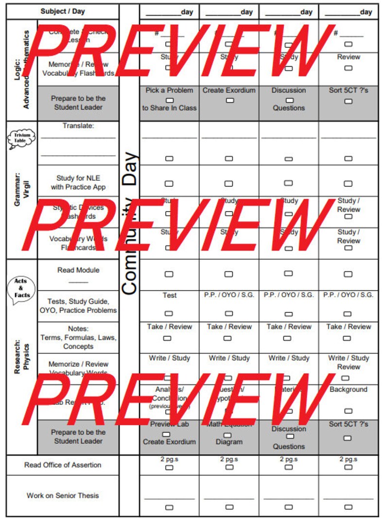 Classical Conversations Challenge 4 Planner Semester 1 & 2 - Etsy