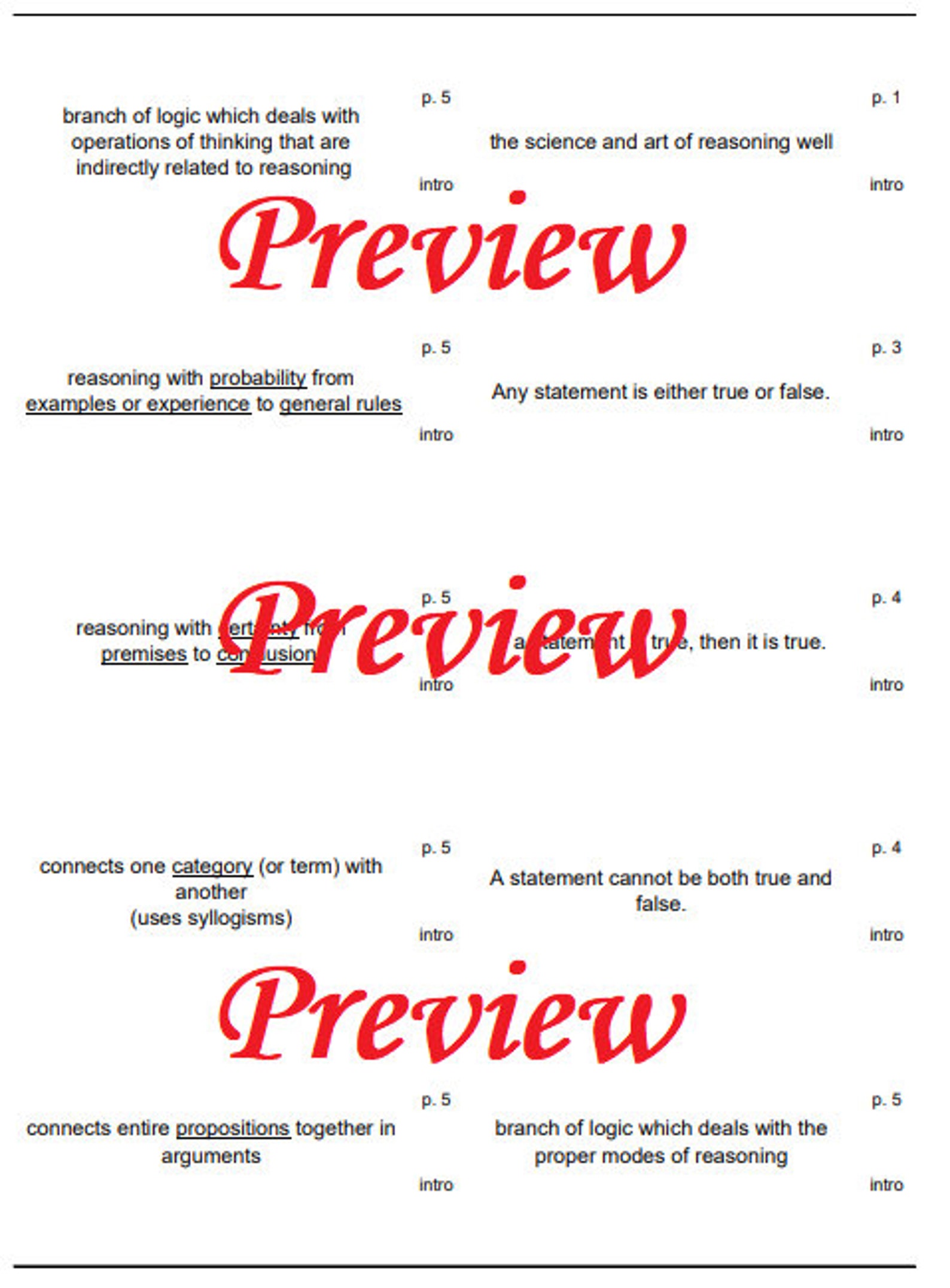 Introductory Logic Terms & Vocabulary Flashcards - Classical ...