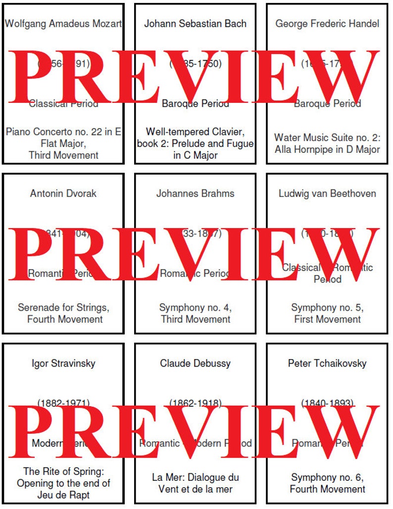 Classical Conversations Challenge 2 Artists & Composers Flashcards - Etsy