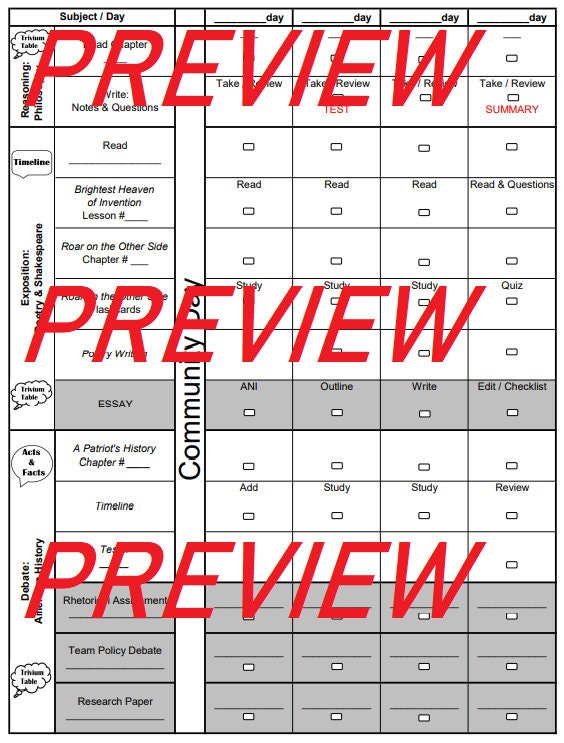 Classical Conversations Challenge 3 Planner Semesters 1 and 2 - Etsy