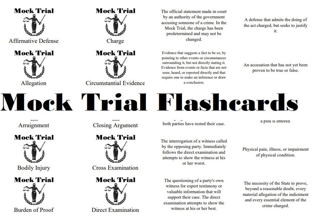 Classical Conversations Challenge B Mock Trial Flashcards - Etsy