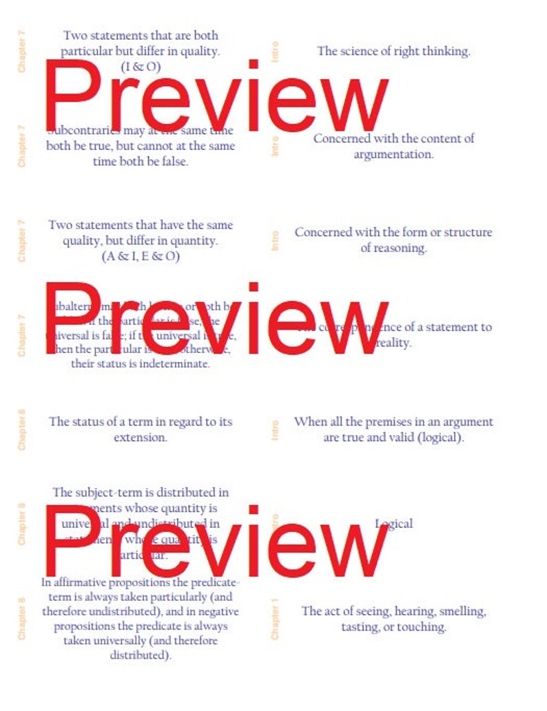 Traditional Logic 1 Flashcards Classical Conversations Challenge 1 - Etsy