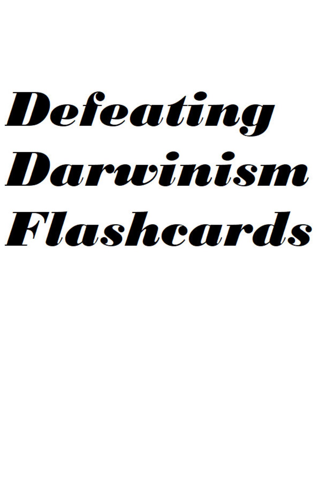 Classical Conversations Challenge B Defeating Darwinism Flashcards - Etsy