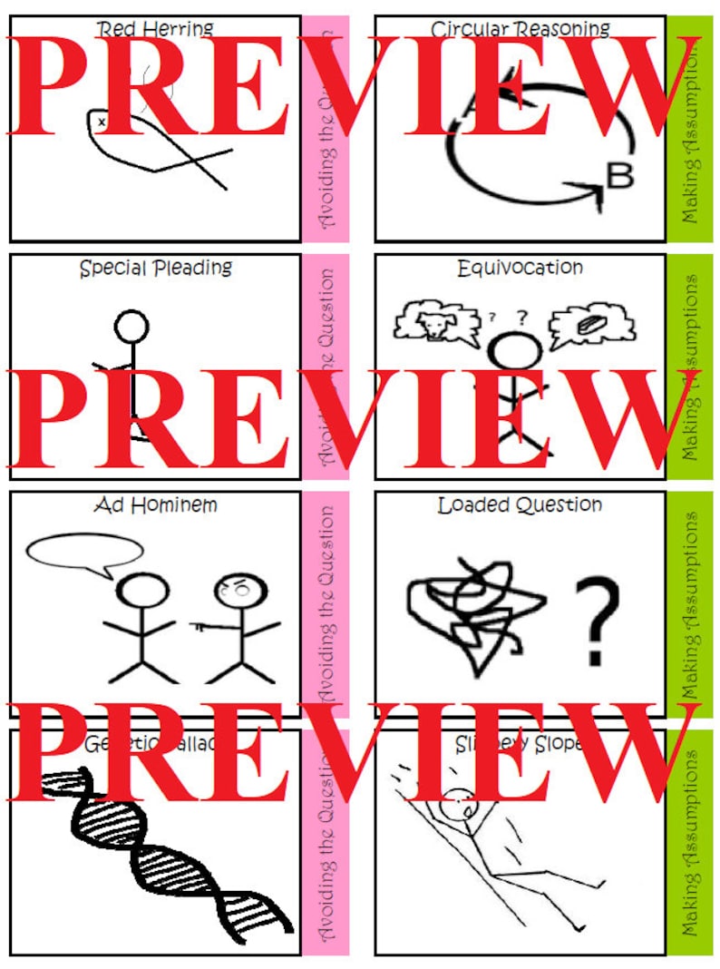 Classical Conversations Challenge A Fallacy Detective Flashcards - Etsy