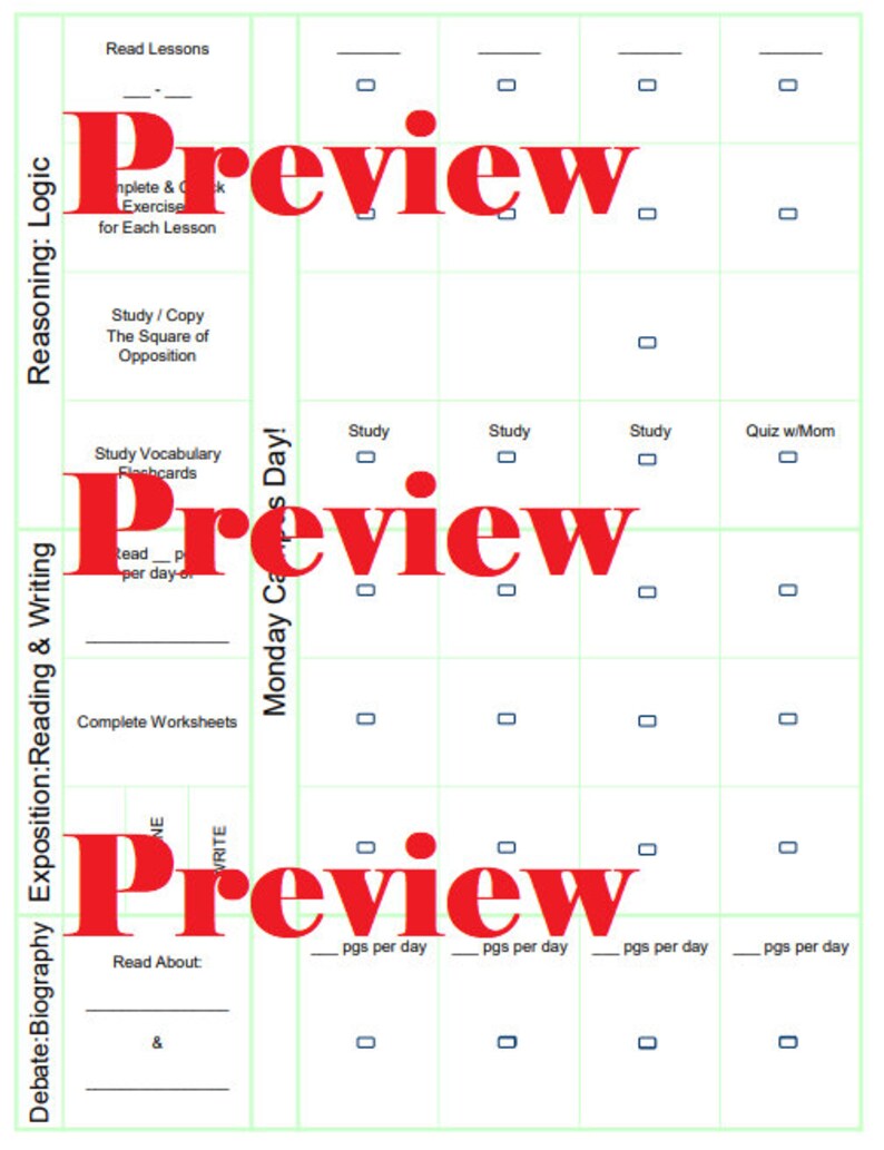 Classical Conversations Challenge B Semester 1 Planner - Etsy