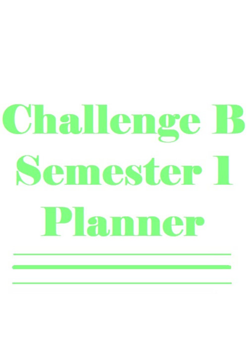 Classical Conversations Challenge B Semester 1 Planner - Etsy